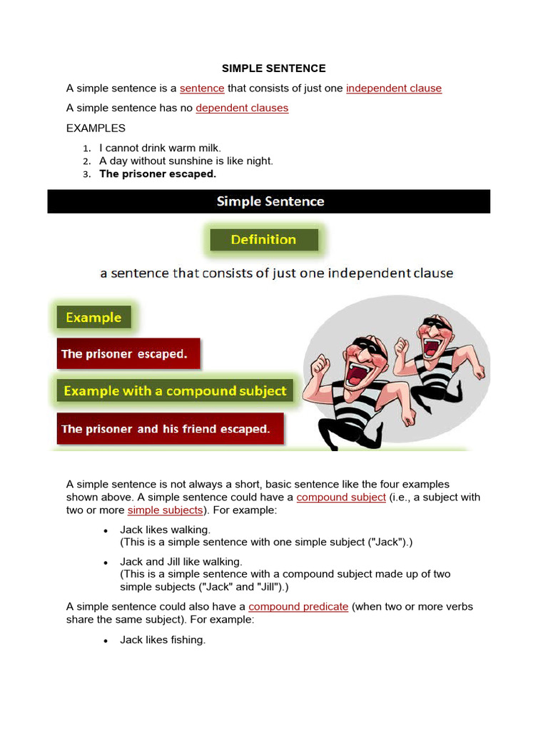 Understanding Simple and Compound Sentences | PDF | Subject (Grammar ...