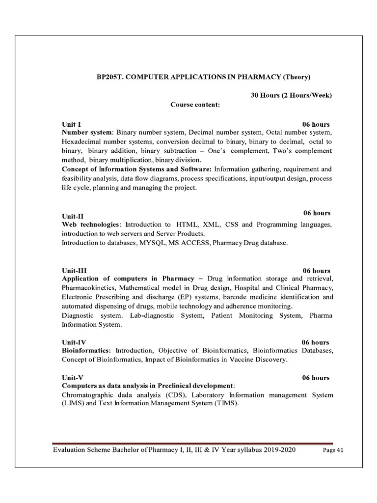 Computer Syllabus | PDF