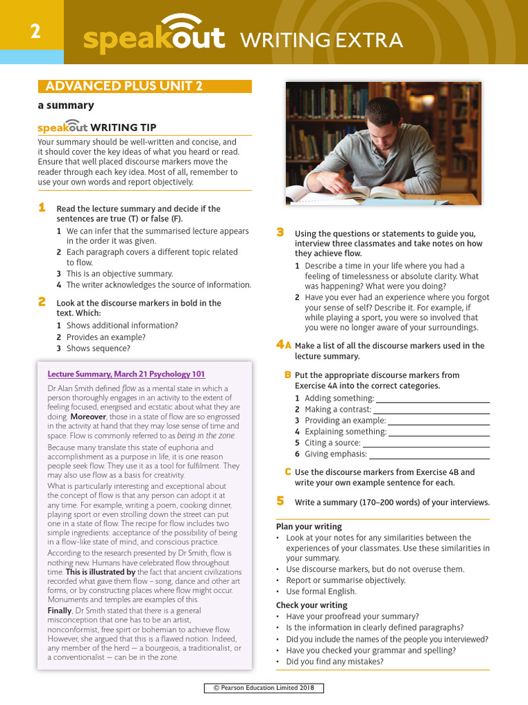 Speakout Writing Extra Advanced Plus Unit 2 | PDF | Experience | Reason