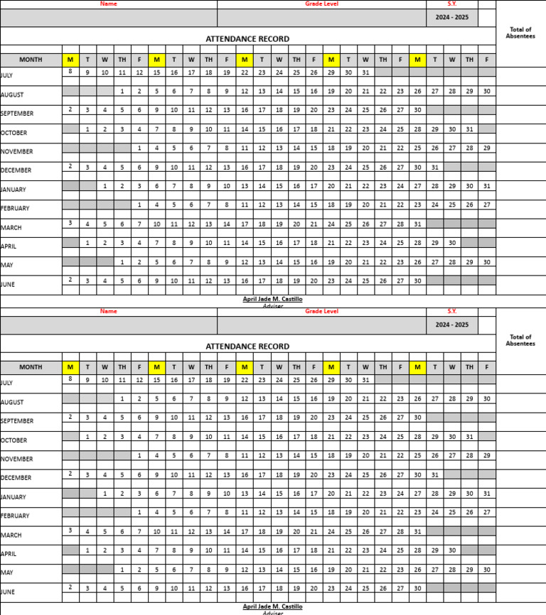 Attendance Record | PDF