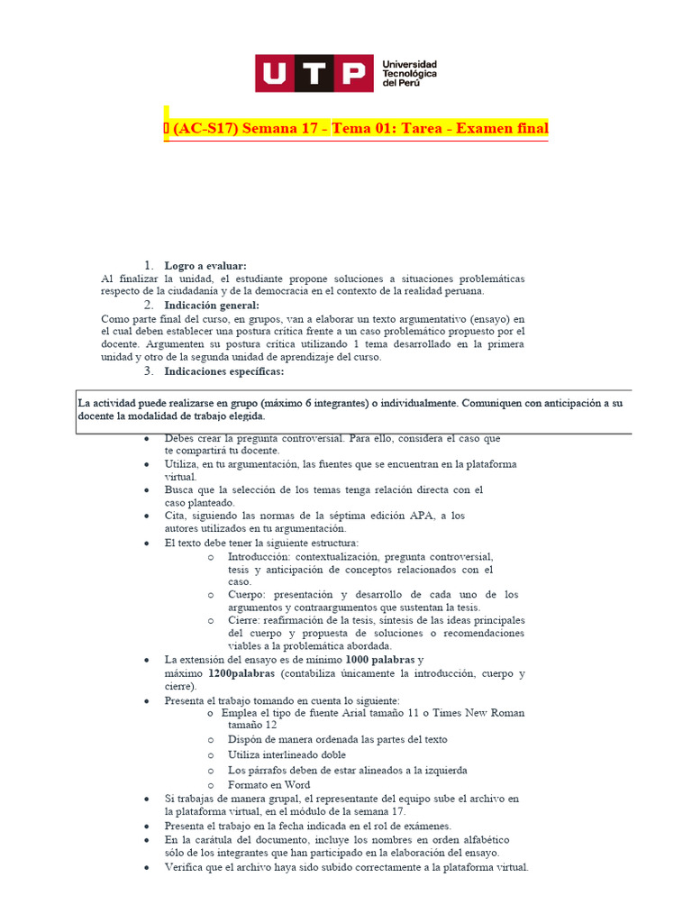 Examen Final: Ciudadanía y Ética | PDF | Ensayos | Bibliografía
