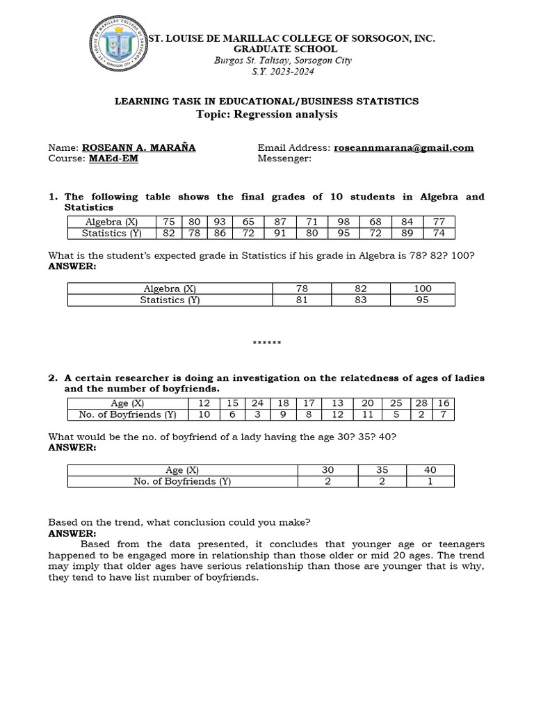 Statistics - Activities | PDF | Statistics | Scientific Method