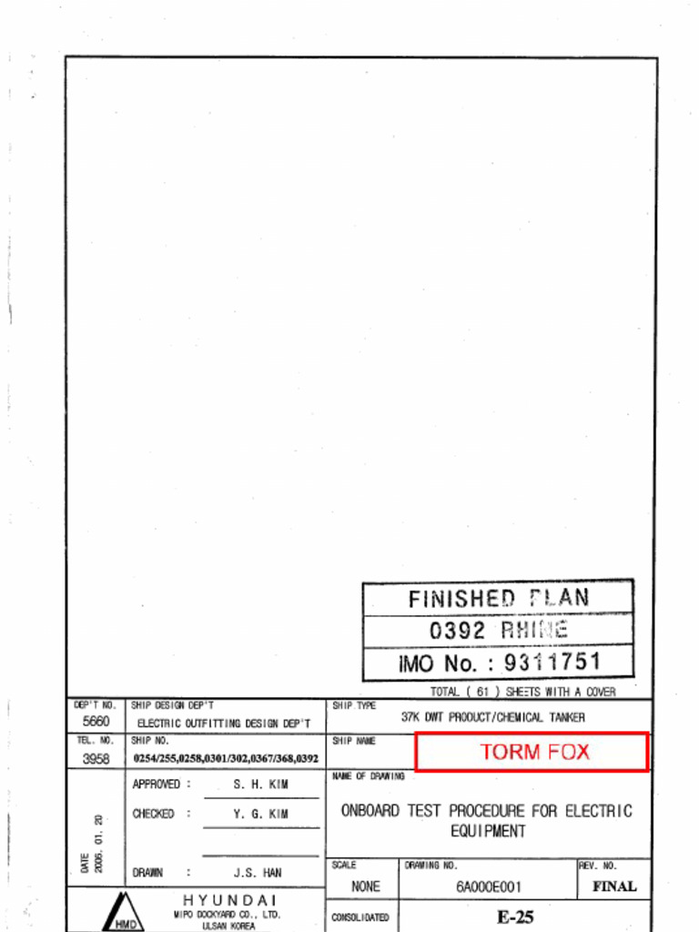 E-25 Onboard Test Procedure For Electric Equipment | PDF