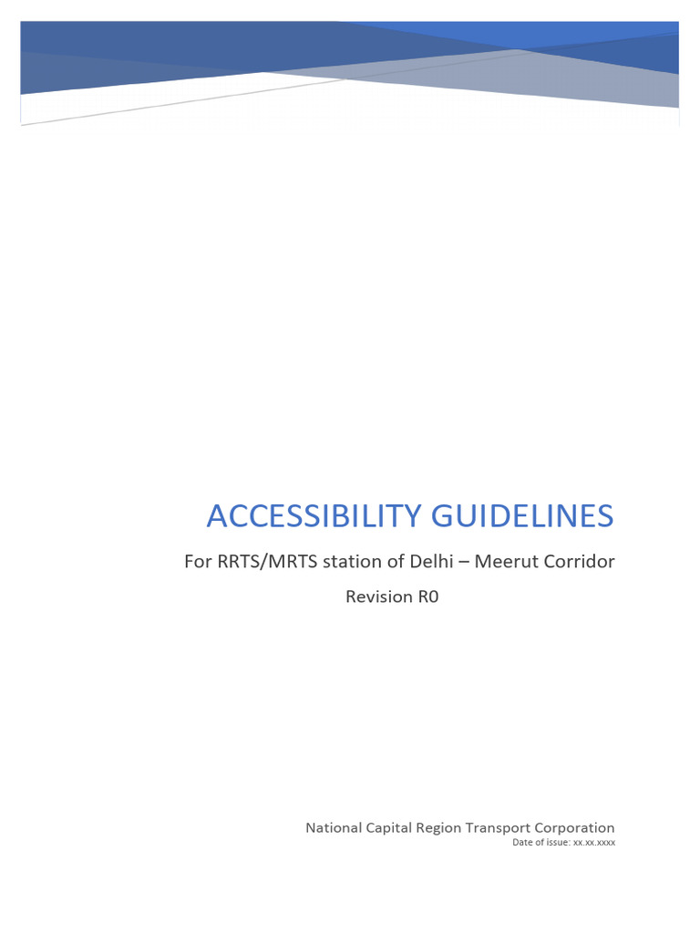 Accessibilty Guidelines_metro | PDF | Transport