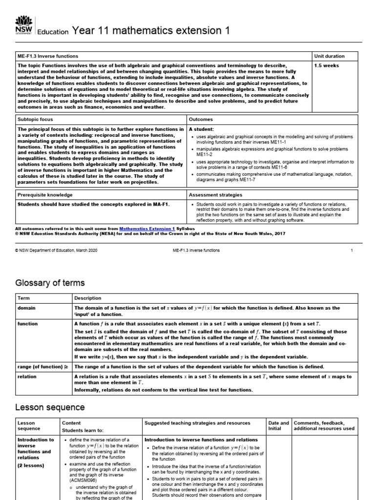 Me f1 3 Inverse Functions | PDF | Function (Mathematics) | Equations