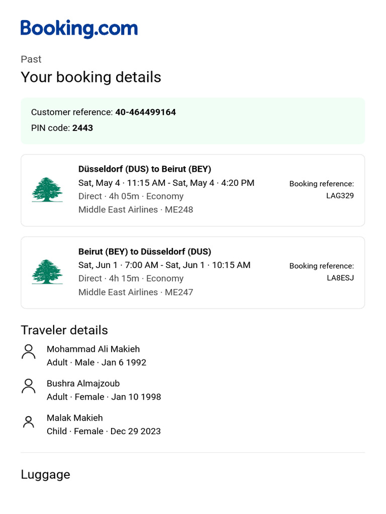 40 464499164 Flight Booking Details 1 | PDF