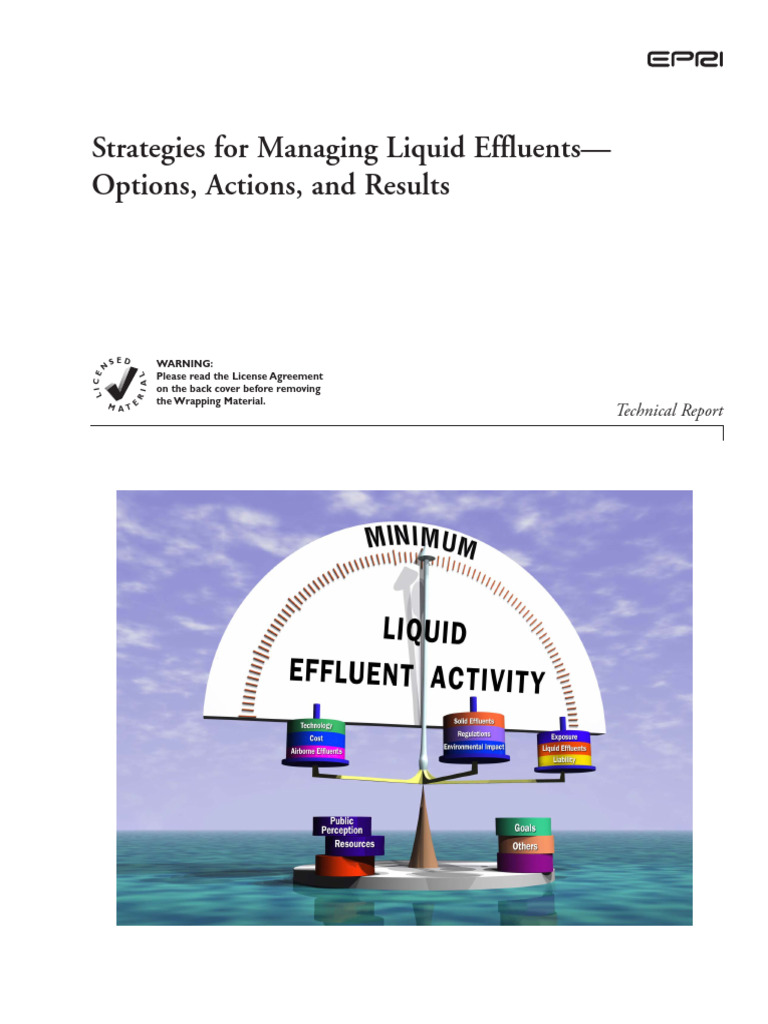 EPRI Strategies For Managing Liquid Effluents Options Actions and ...