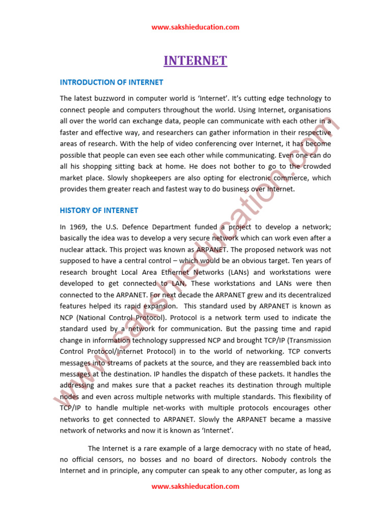 Groupii Computer - Education Internet | PDF | Internet Protocols ...