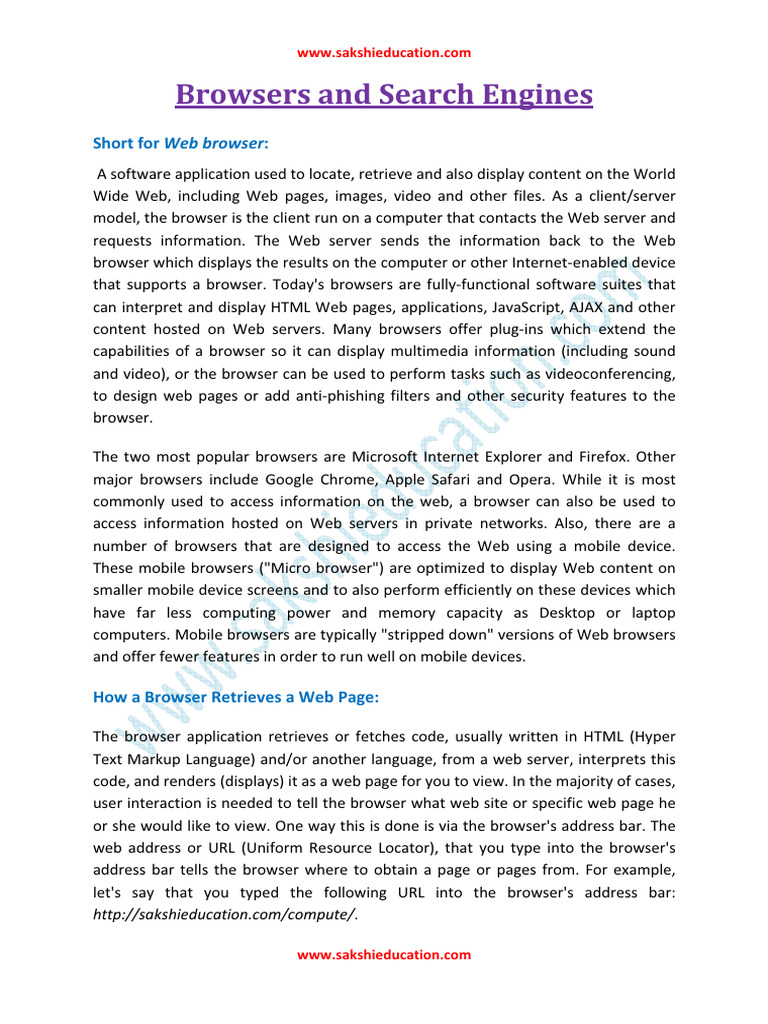 Groupii-Computer Education-Browsers Search Engines | PDF | World Wide ...