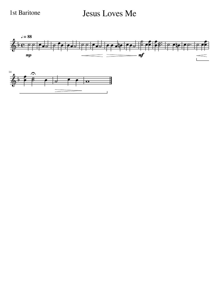 Jesus Loves Me-1st Baritone | PDF