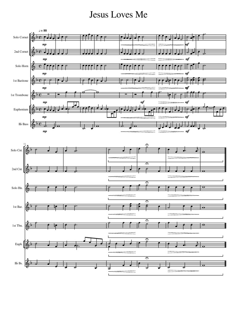 Jesus Loves Me-Score and Parts | PDF | Music Technology | Elementary ...