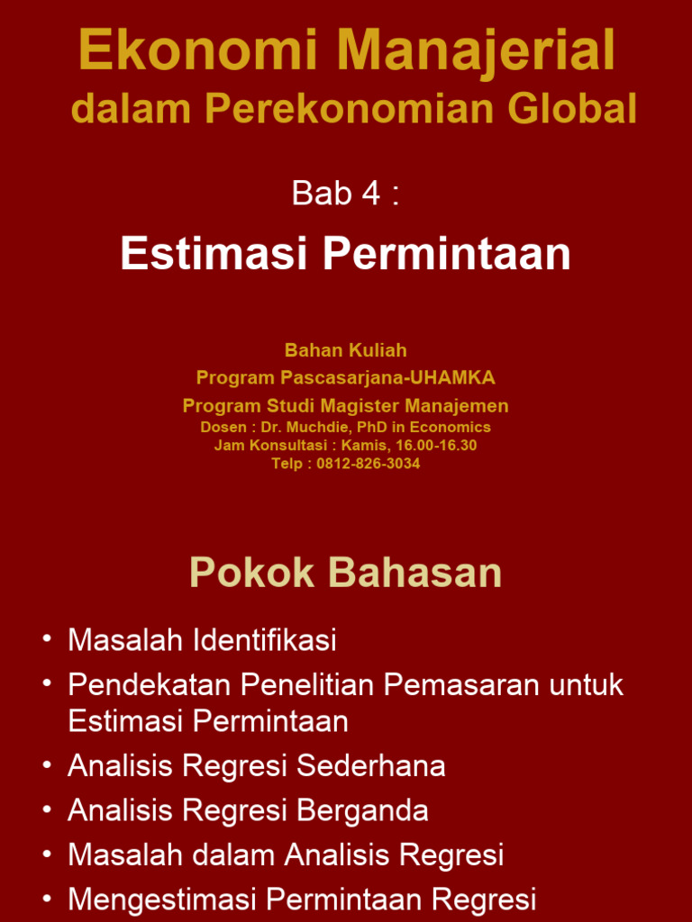 Estimasi Permintaan | PDF