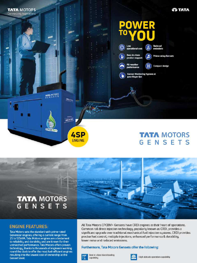 Tata Genset-Brochure - 4SP - 1 | PDF