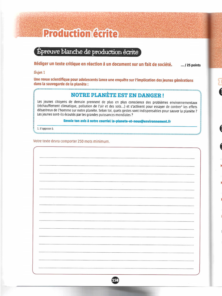 5 Épreuve Blanche de Production Écrite | PDF