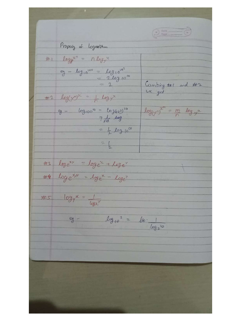 Logarithmic Property | PDF