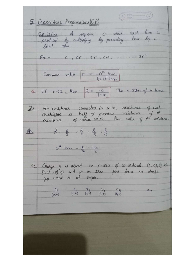 Geometric Progression | PDF