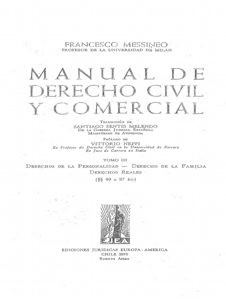 Manual de Derecho Civil y Comercial Messineo Tomo 3 (2)Soloimagen | PDF