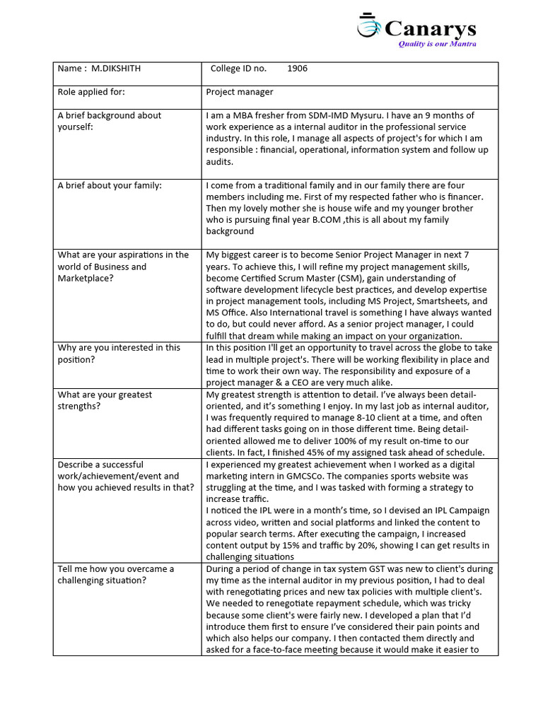 Document Project | PDF | Knowledge | Decision Making