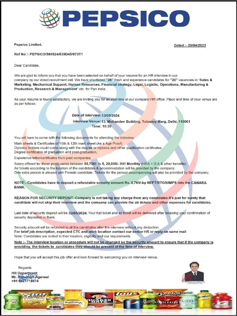 PEPSICO Project | PDF