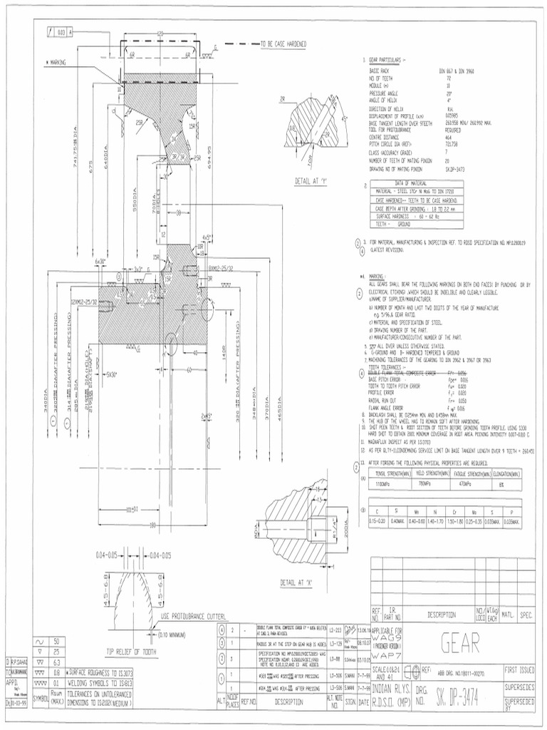 72 Teeth bull gear drawing | PDF