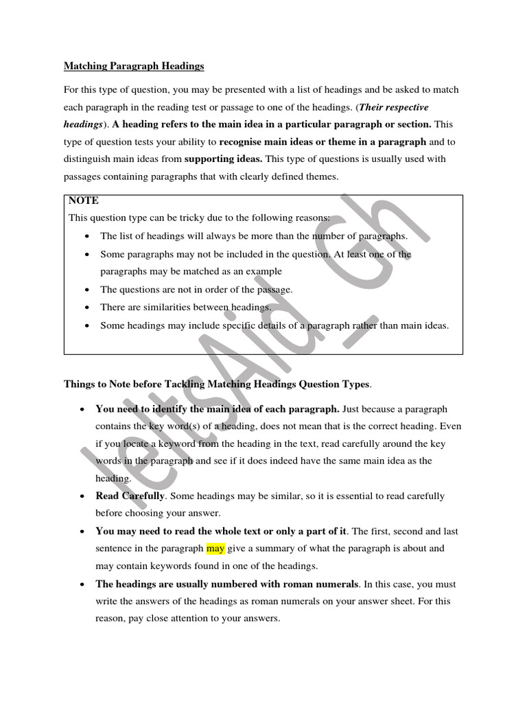 Matching Headings in Reading Tests | PDF | Traffic Congestion | Traffic