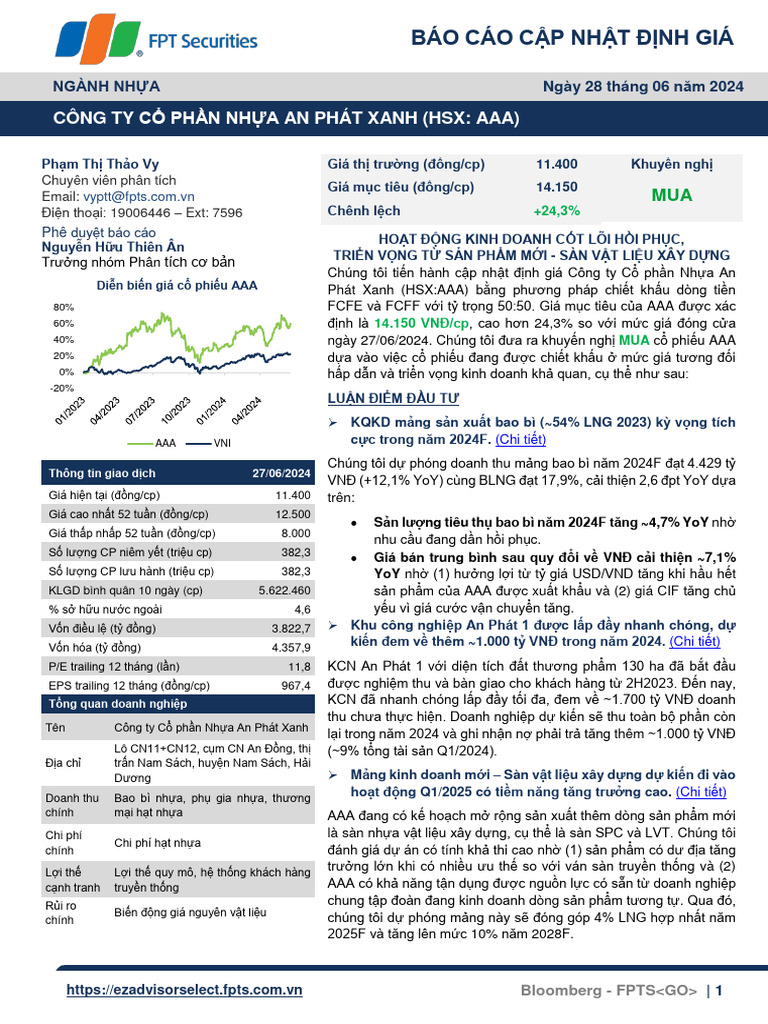 AAA - Update Valuation Report - 2024june | PDF