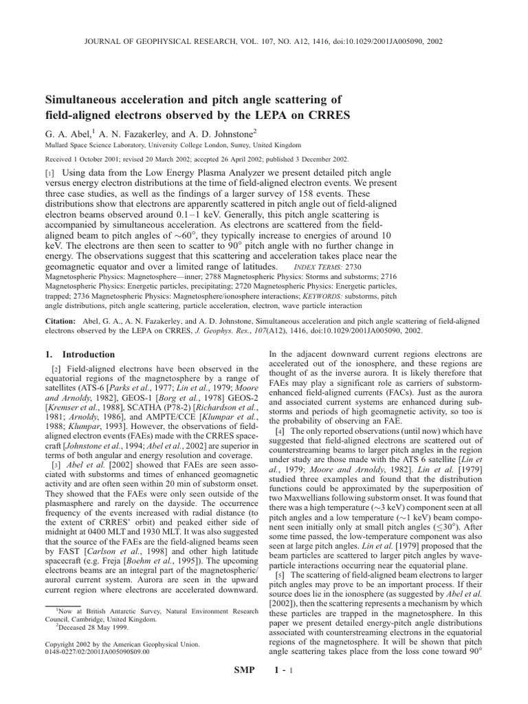 Abel 02b | PDF | Electron | Aurora