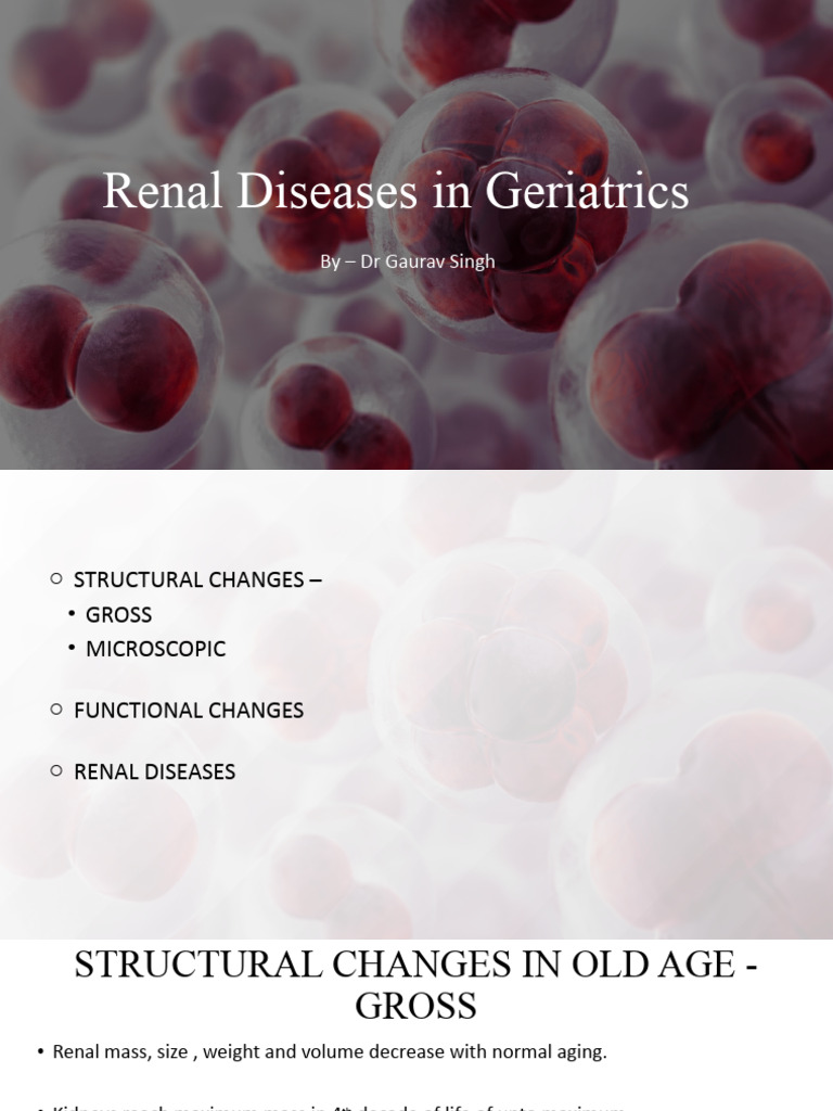 Renal Diseases in Geriatrics | PDF | Urinary Tract Infection | Chronic ...