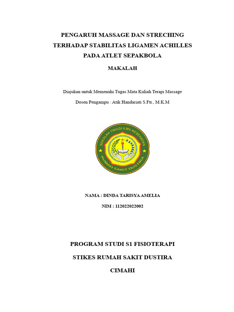 Terapi Massage Dinda Tarisya 2 | PDF