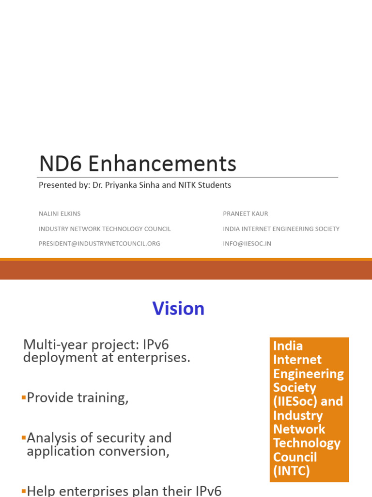 Enhancements For Neighbour Discovery | PDF | I Pv6 | Router (Computing)