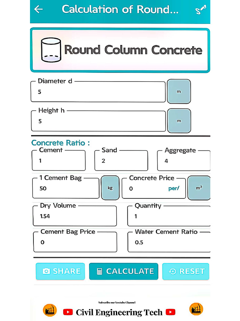 Round Column Concrete | PDF