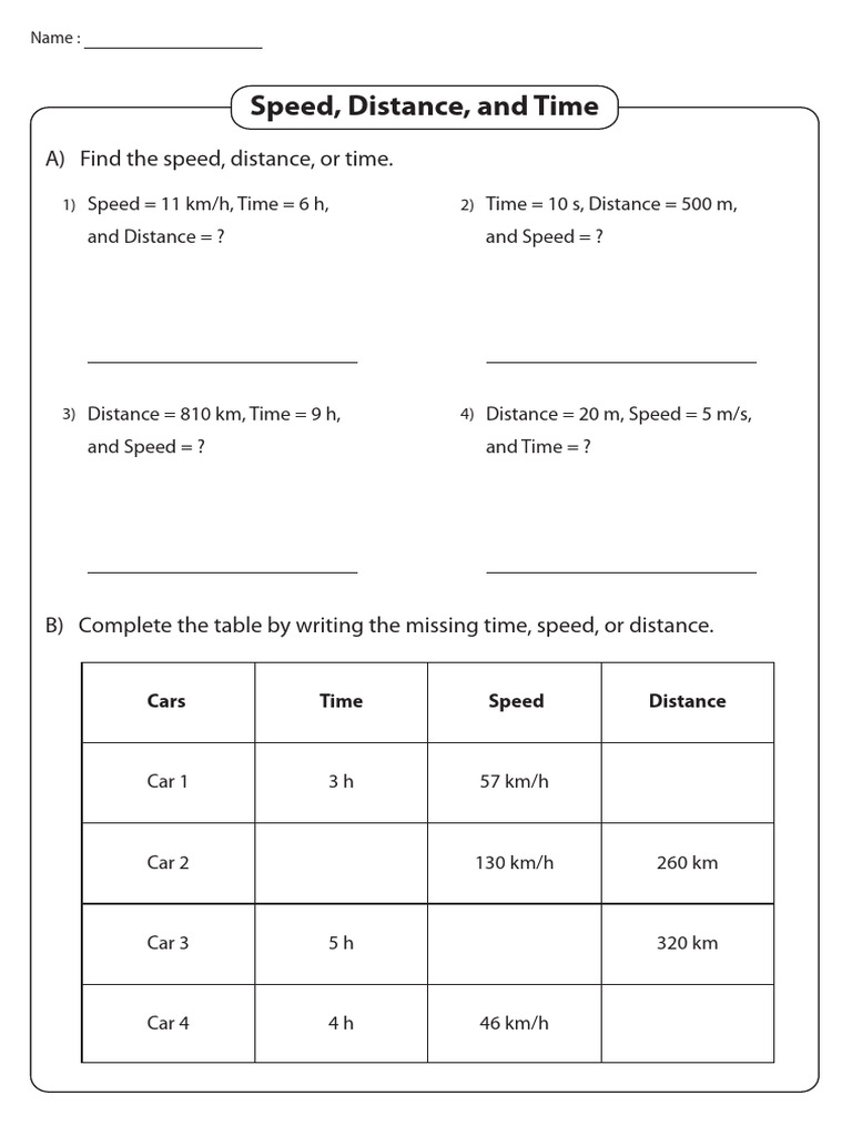 Homework - Year 5 - 20231223 | PDF | Speed