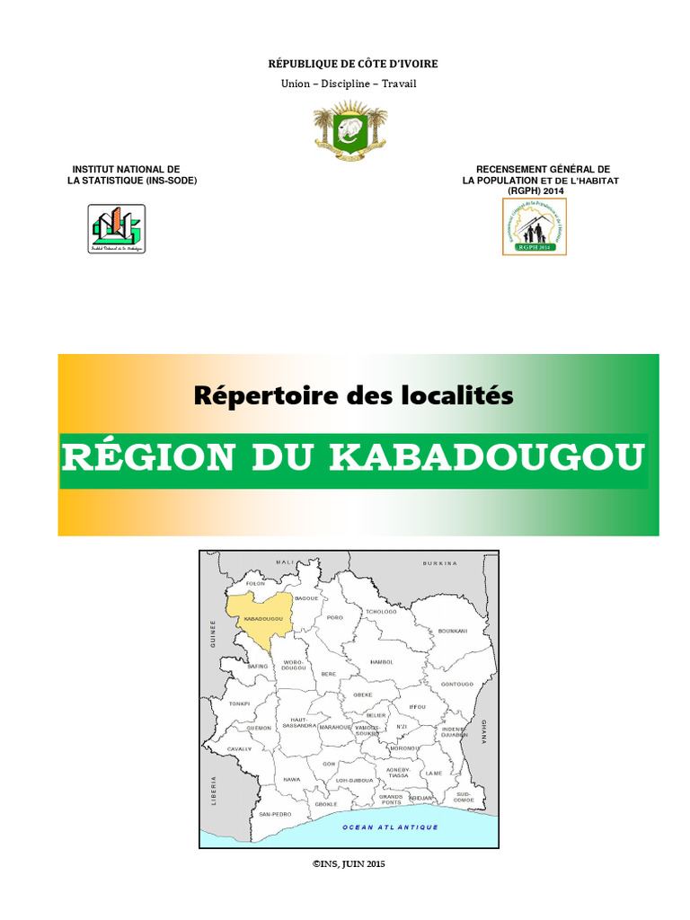 Répertoire des localités du Kabadougou | PDF | Côte d'Ivoire