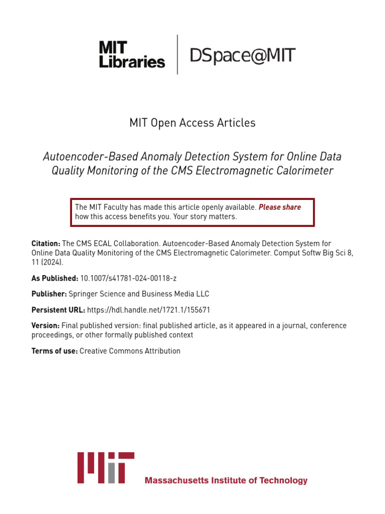 Autoencoder-Based Anomaly Detection System For Online Data Quality Monitoring of The CMS ...