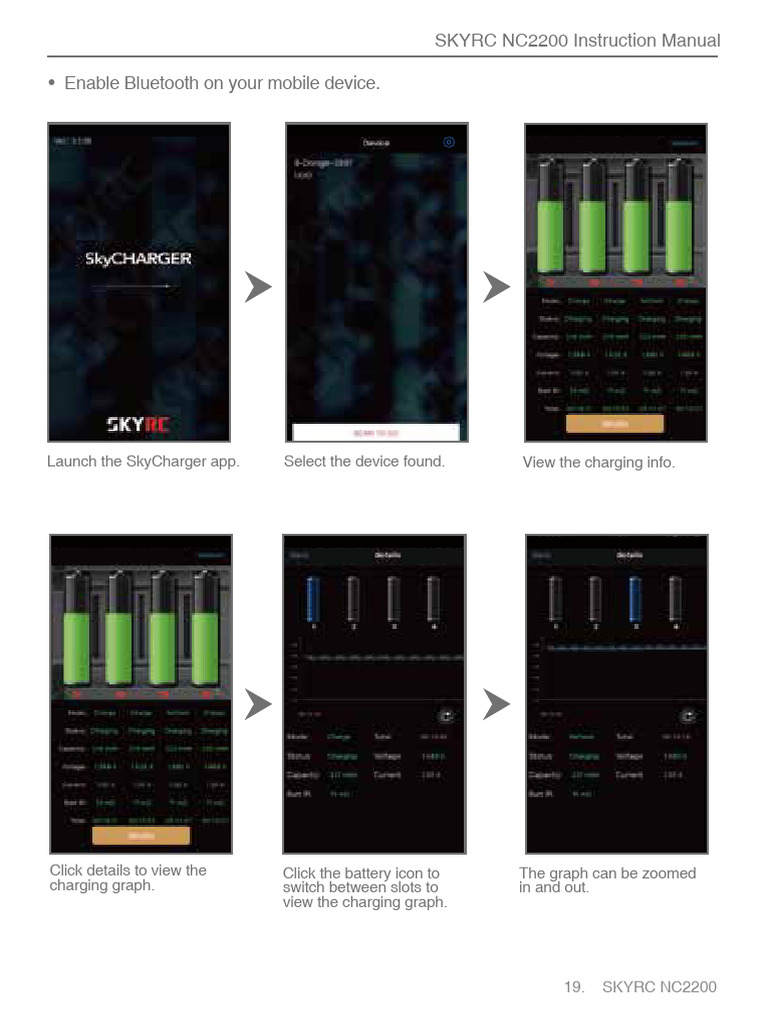 SKYRC NC2200 Charger User Guide | PDF | Battery Charger | Electricity