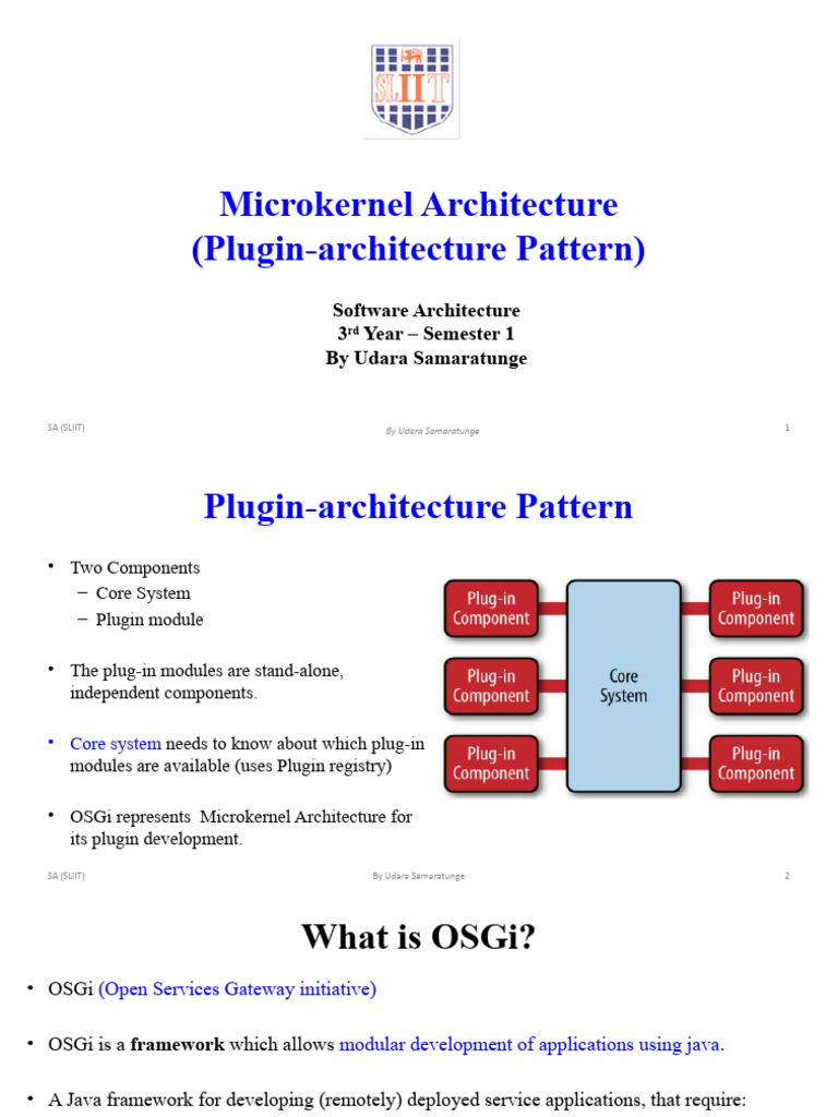Microkernel Plugin Architecture Overview | PDF | Java (Programming ...