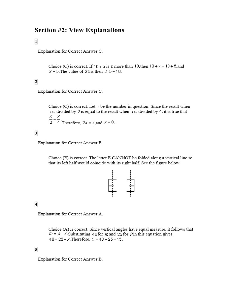 SAT Practice Test Explanations | PDF