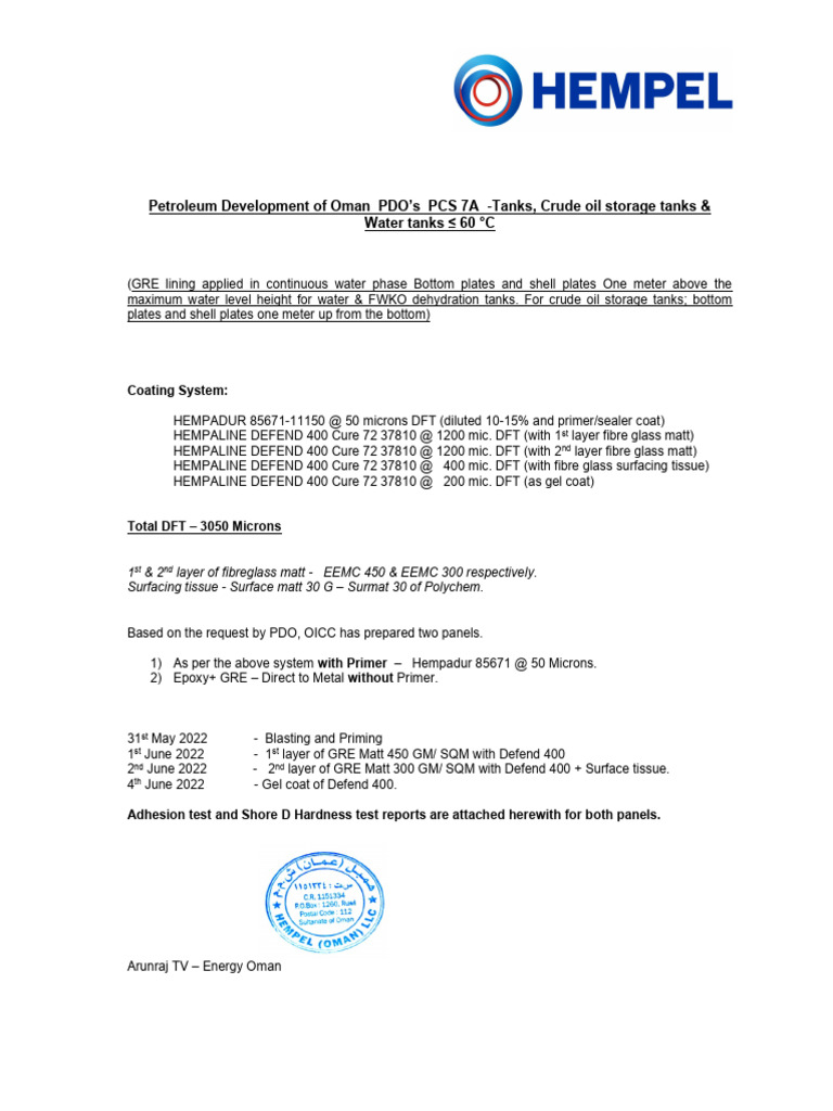 25 6 2022 Adhesion and Shore D Test Report PCS 7A | PDF | Chemical ...