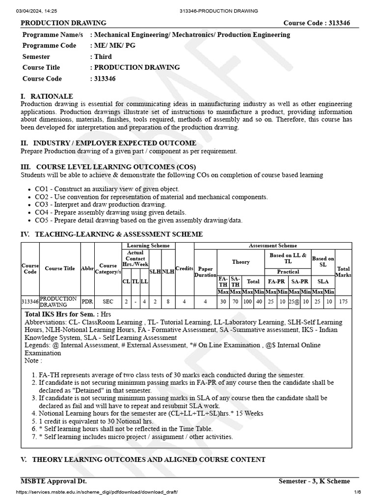 Production Drawing Course Overview | PDF | Engineering Tolerance ...