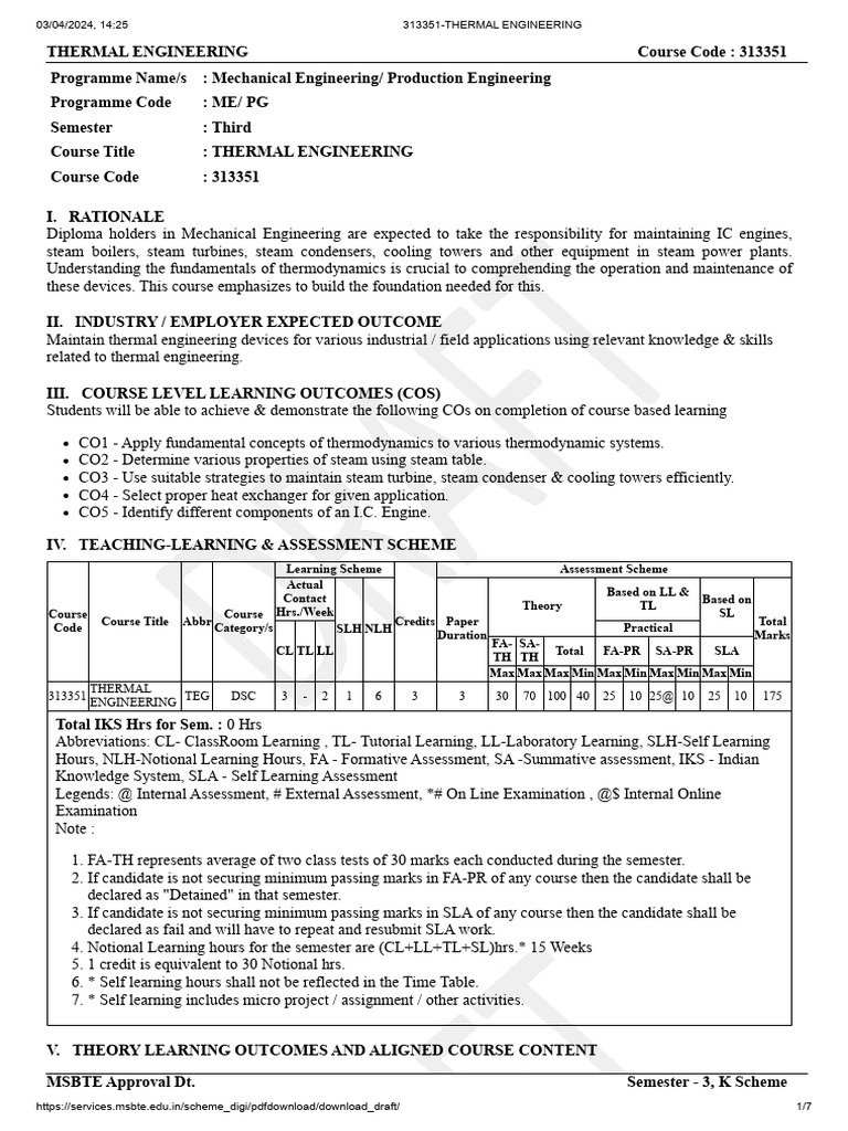 Thermal Engineering | PDF | Steam | Enthalpy