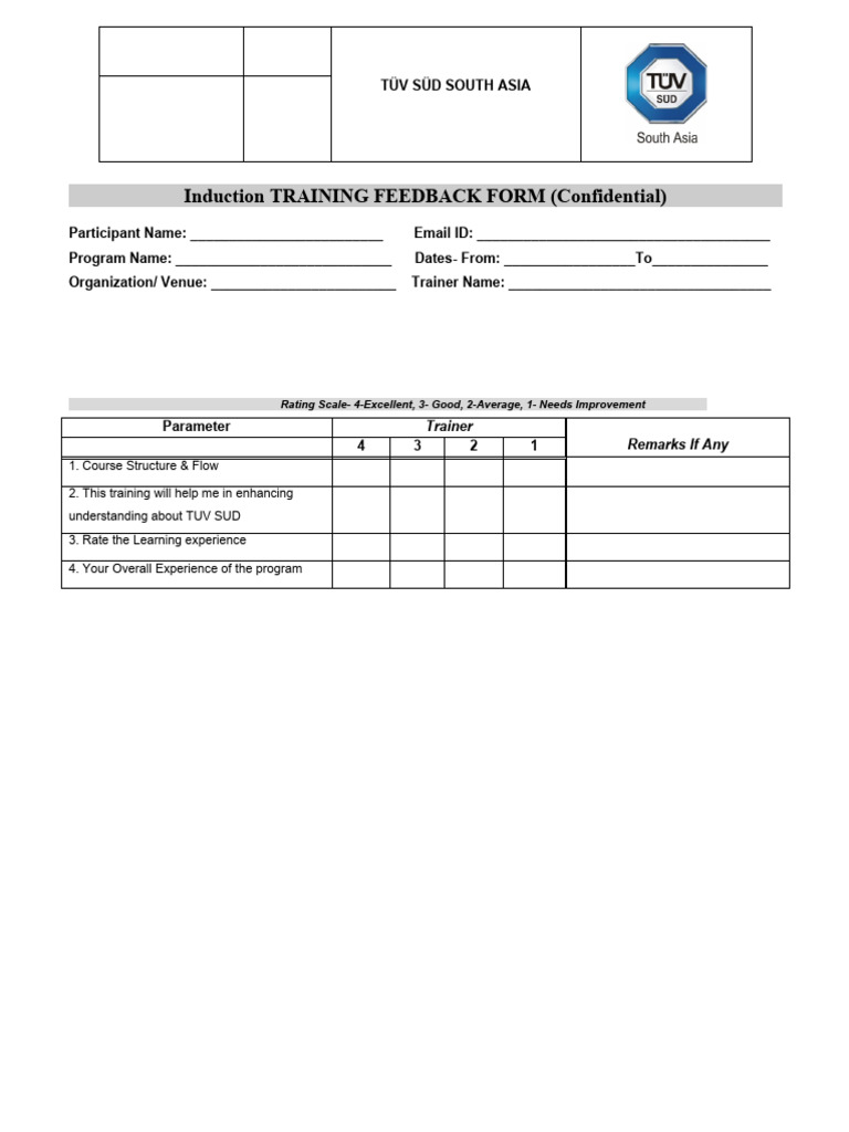 Induction Feedback | PDF