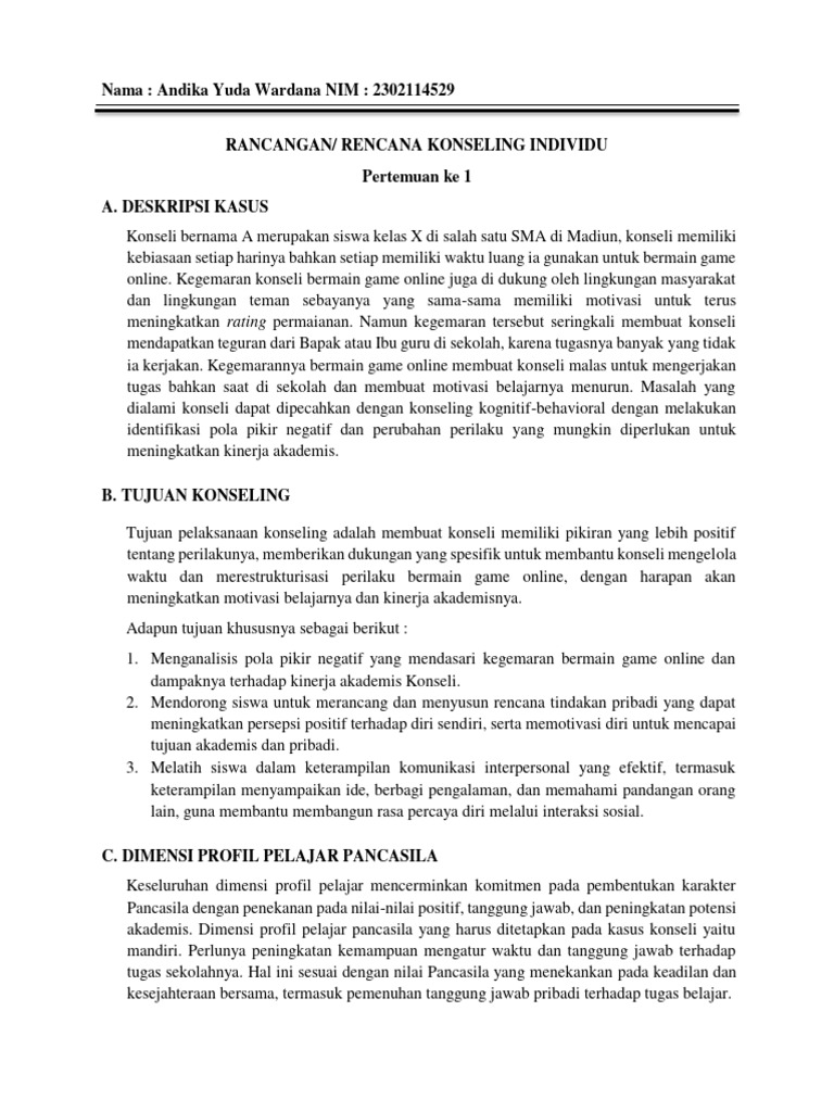 UAS - PPA 1 - Andika Yuda Wardana | PDF | Pengembangan Diri | Kesehatan Holistik
