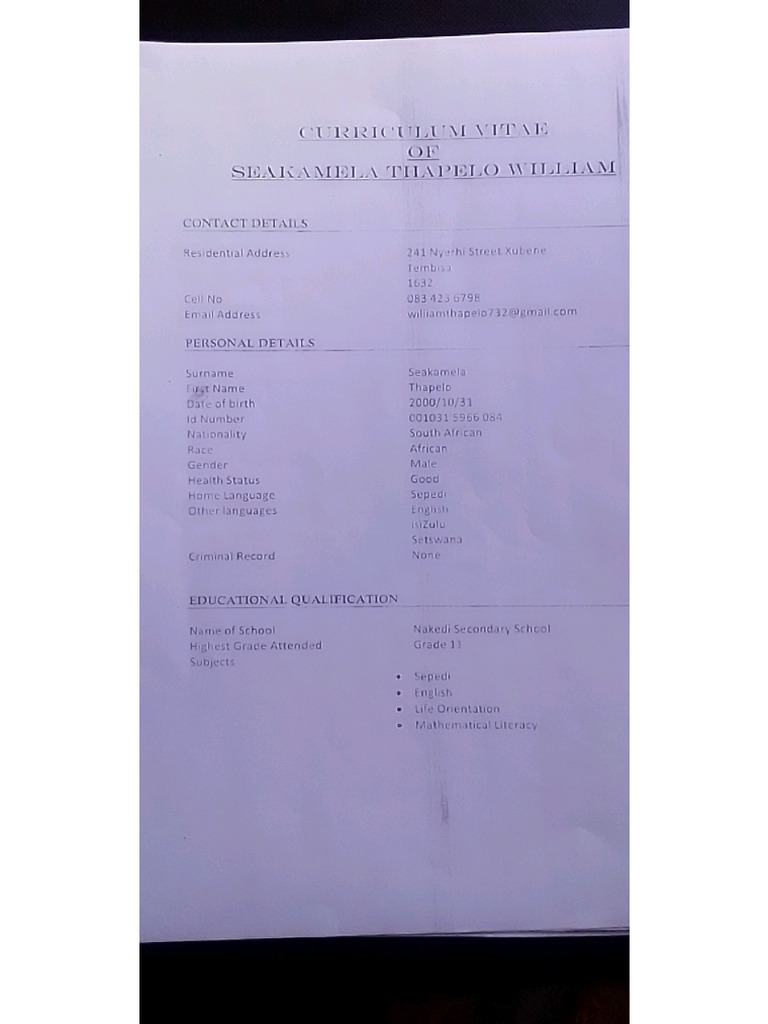 Thapelo Seakamela | PDF
