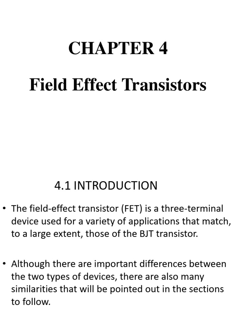 Field Effect Transistors | PDF | Mosfet | Field Effect Transistor