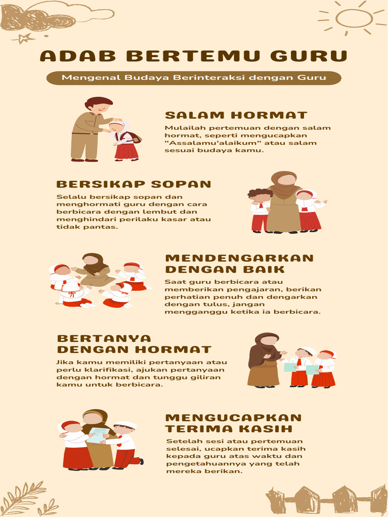 Adab Bertemu Guru Infografis Krem Dan Cokelat Ilustrasi - 20240713 ... Adab Bertemu Guru Infografis Krem Dan Cokelat Ilustrasi - 20240713 ...