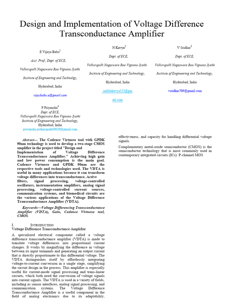 Mini Paper | PDF | Amplifier | Mosfet