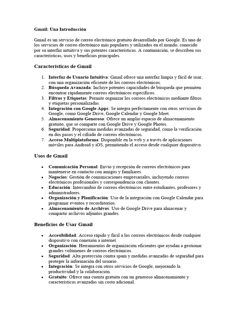 Que Es Gmail | PDF | Gmail | Internet