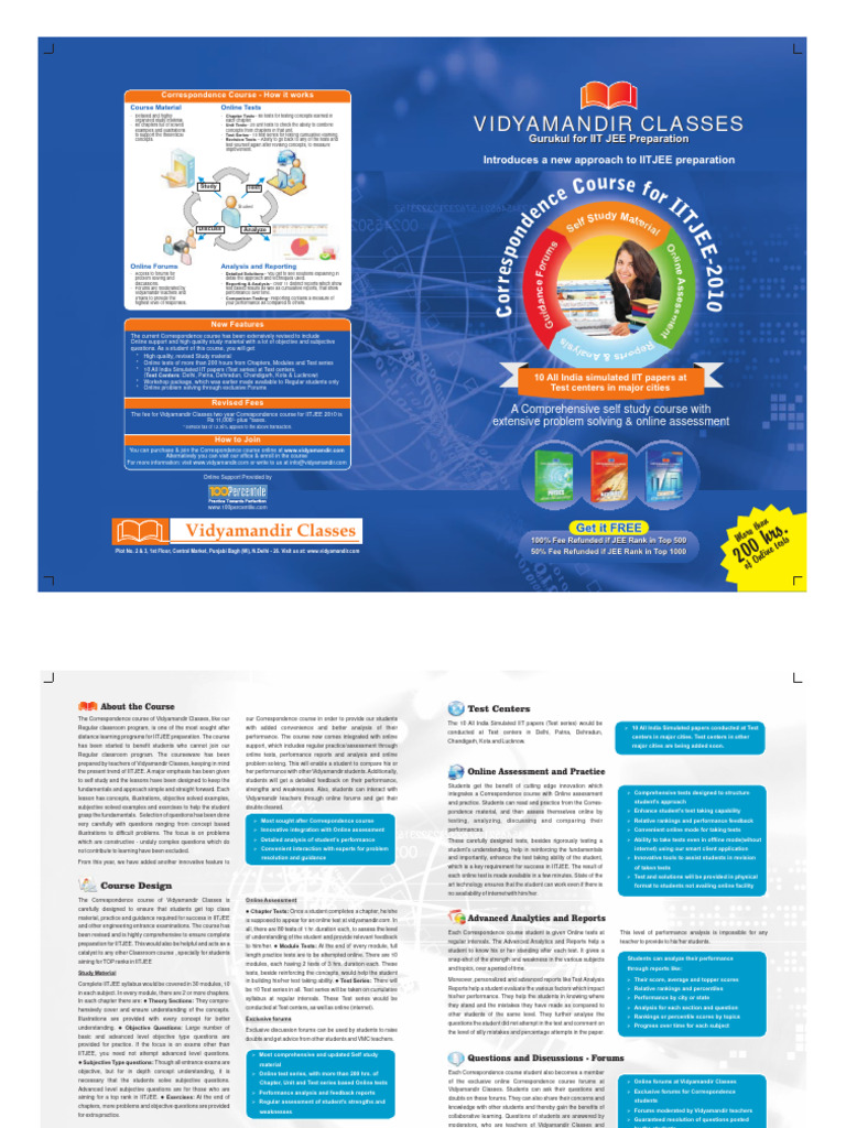 Correspondence Course 2010 Brochure | PDF | Distance Education | Online ...