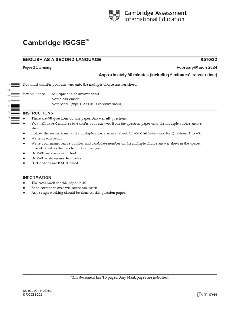 Latest Past Year P2 2024 | Download Free PDF | Copyright | Multiple Choice