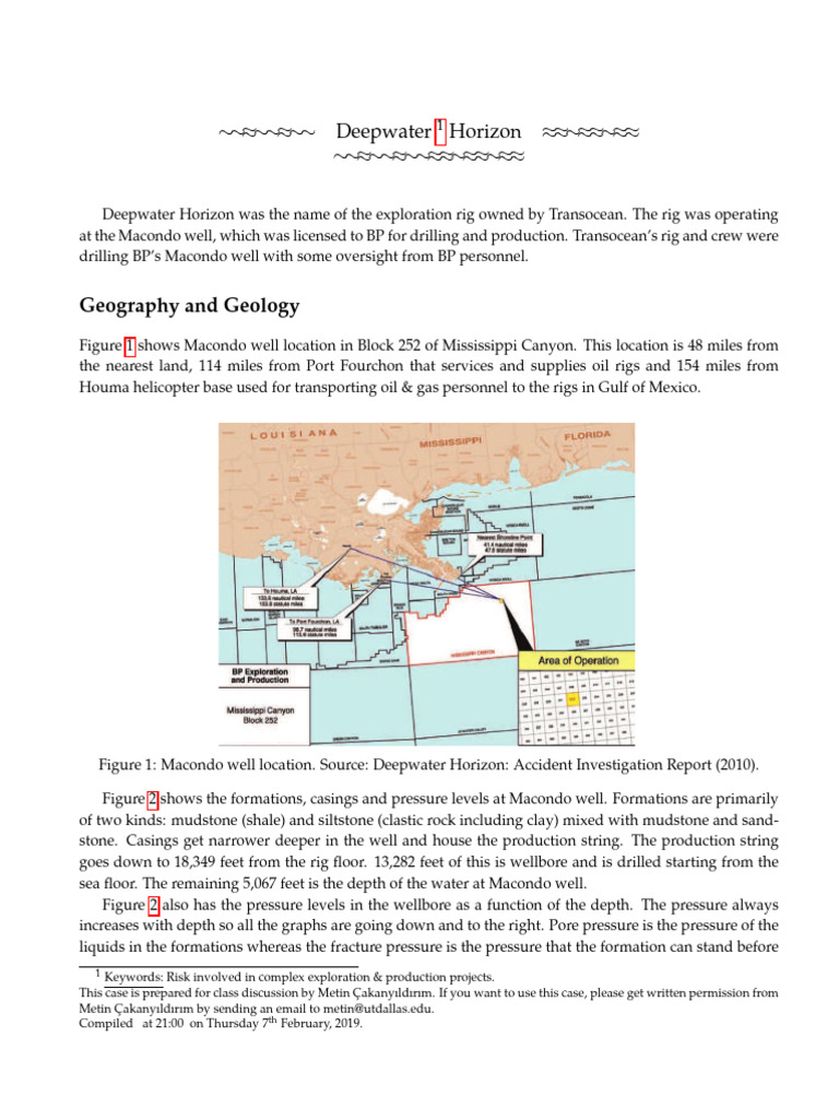 Deep Water Horizon | PDF | Deepwater Horizon | Oil Well